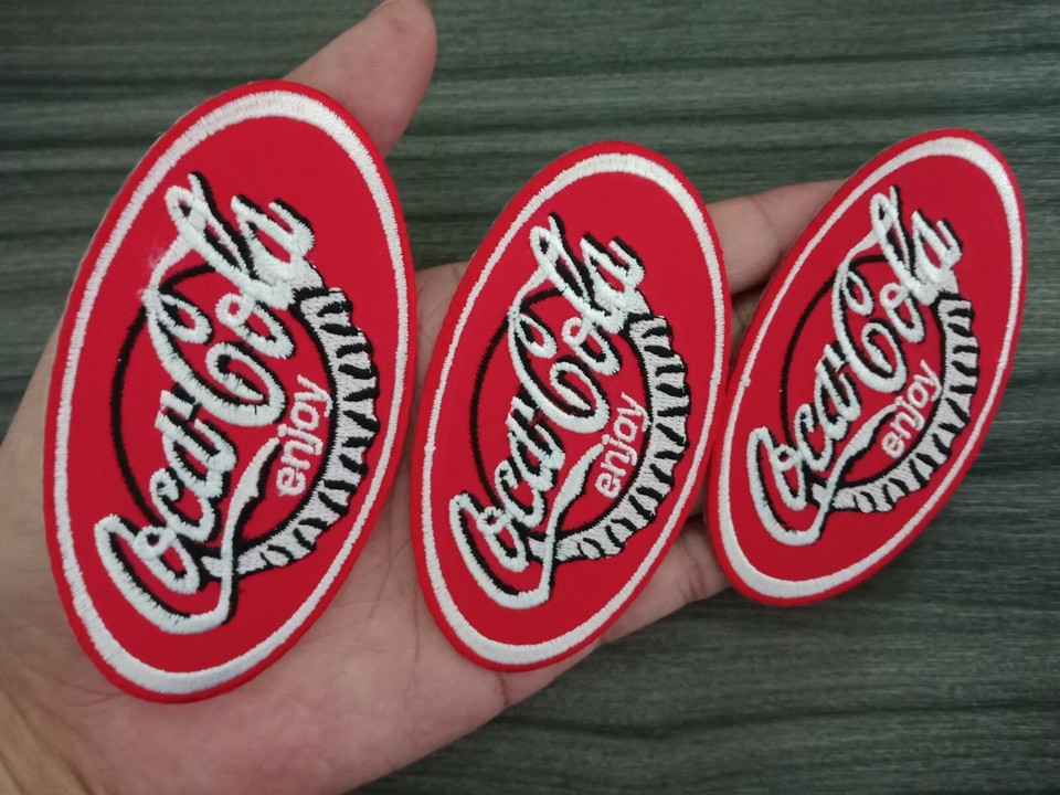 3 pcs CoCA CoLA Coke Enjoy Patch Embroidered Iron or Sew on Coat Jacket ...