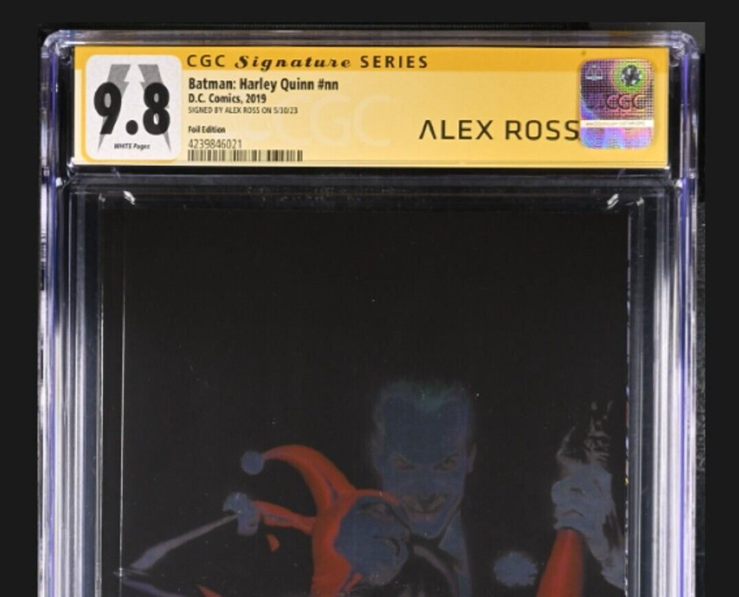 BATMAN HARLEY QUINN #1 CGC 9.8 SIGNED SS ALEX ROSS FOIL VARIANT JOKER ...