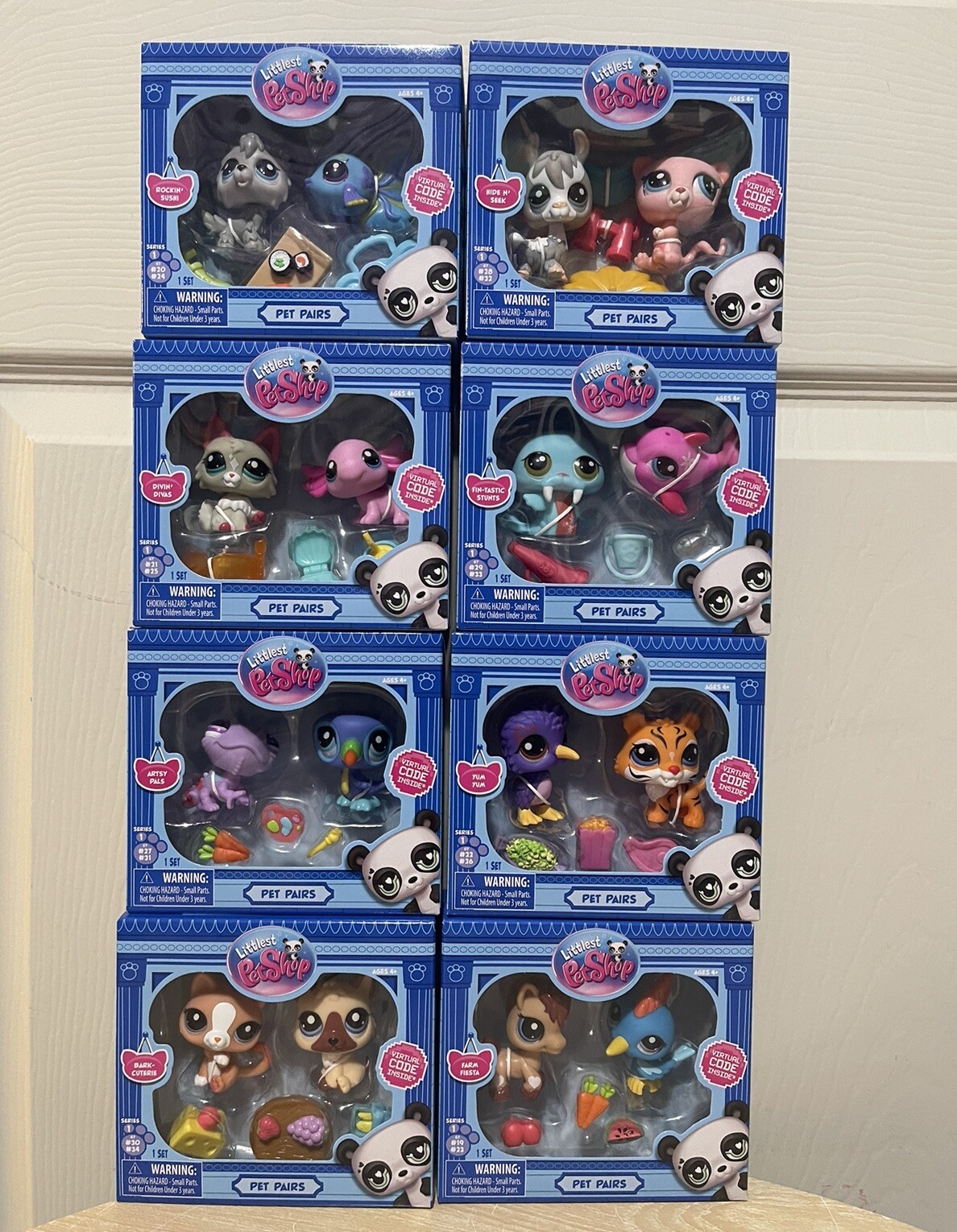 Littlest Pet Shop Pet Pairs Gen 7 Series 1 LPS G7 Figures Full Set Of 8 ...