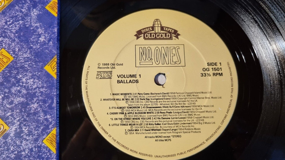 . Old Gold - 50's No. 1's volume 1 (Ballads) - LP 1988 Mono *MINT | eBay