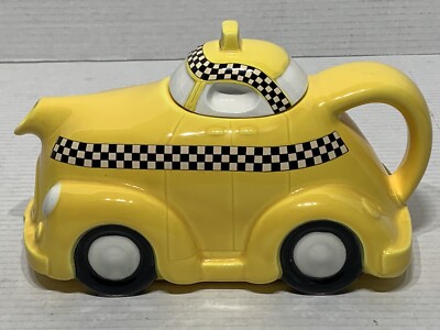 Vintage New York Ceramic Taxi Cab Tea Pot / Holder -Very Good Condition ...