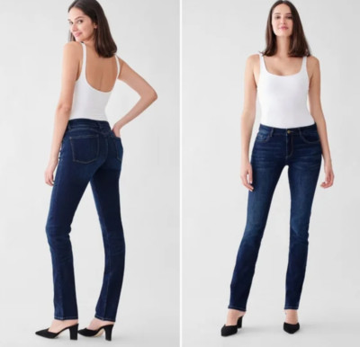 DL 1961 ~ Size 25 ~ Dark Twilight Wash COCO Curvy Straight Leg Mid Ris ...