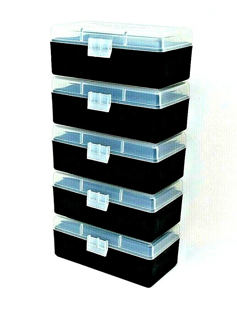 BERRY'S PLASTIC AMMO BOXES (5) CLEAR/BLACK 50 ROUND 223 / 5.56 | eBay