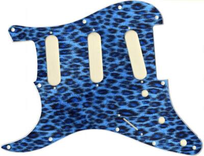 Pickguard Stratocaster LEFT HANDED to fit Fender 11 Hole Leopard Print ...