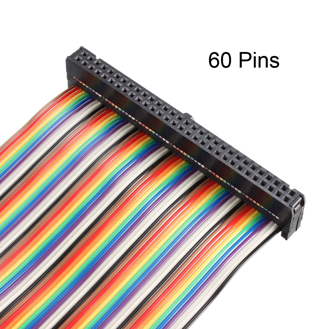 IDC Rainbow Wire Flat Ribbon Cable 60P A-type FC/FC Connector 2.54mm ...