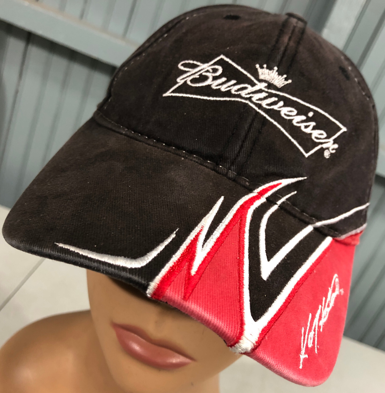 Budweiser NASCAR Racing Adjustable Baseball Cap Hat - Gem