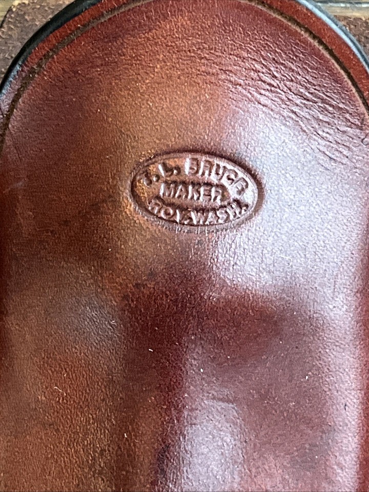 Bruce Nelson Pistol Leather Belt Holster 10" Colt 45 S&W Long Barrel ...