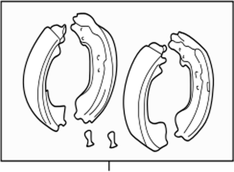 04495-35250 Toyota Shoe kit, rear brake 0449535250, New Genuine OEM ...