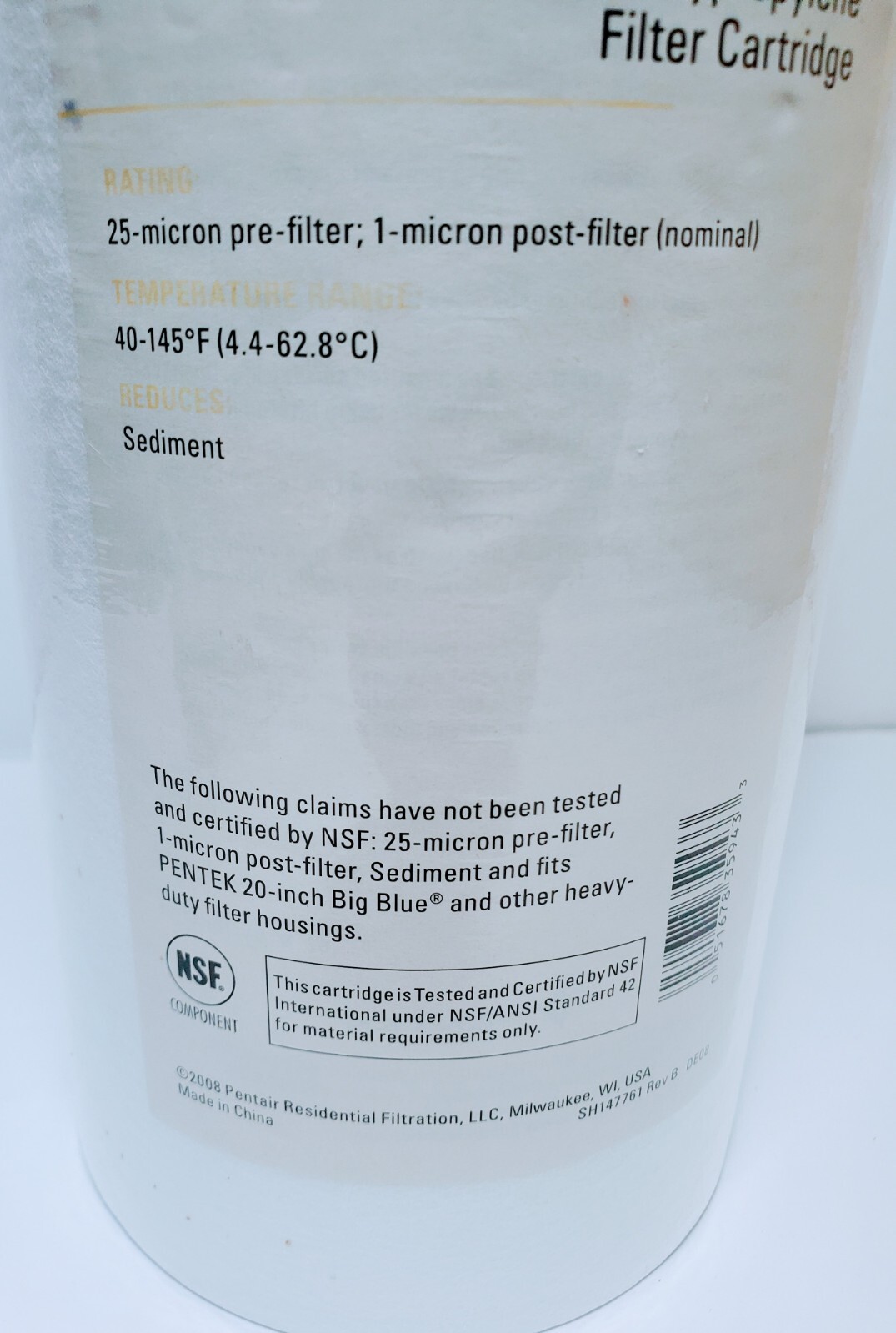 Pentek Dual Gradient Water Filter DGD-2501 NOS | eBay