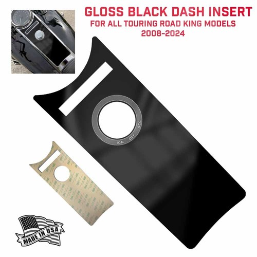 Black Fuel Tank Dash Insert Dash Console For Harley Touring Road King ...