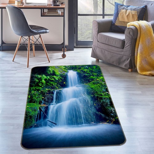 3D Waterfall Leaves NBC2163 Game Rug Mat Elegant Photo Carpet Mat Fay ...