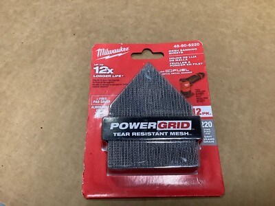 Milwaukee 48-80-5220 M12 FUEL 220 Grit Orbital Sander Mesh Sanding ...