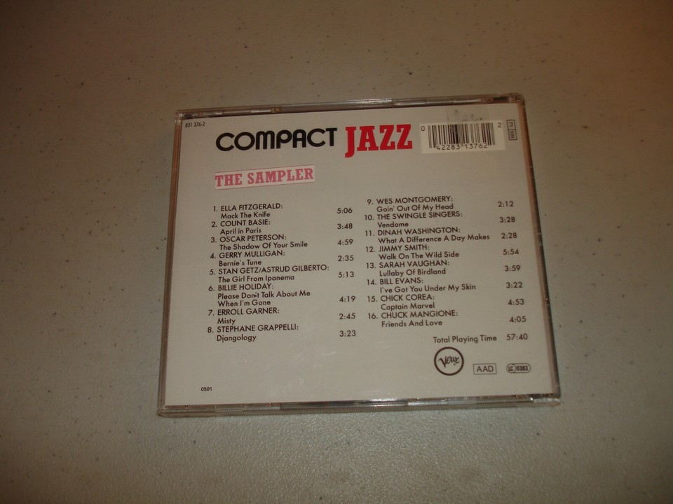 Compact Jazz - The Sampler by Various Artists (CD,1990) VG+, Tested ...