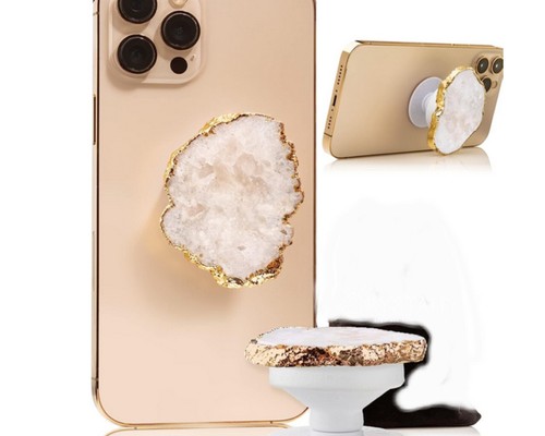 NEW Quartz stone CRYSTAL Natural Stone Mobile Phone hand phone holder ...