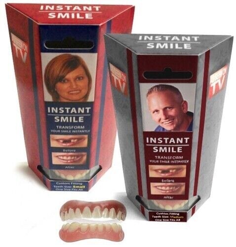 Instant Smile Teeth Dr. Bailey's False Cosmetic Fake Oral Deluxe Teeth ...