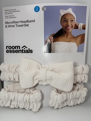 Room Essentials Microfiber Spa Set – Headband + Wrist Towels (3pc) | eBay