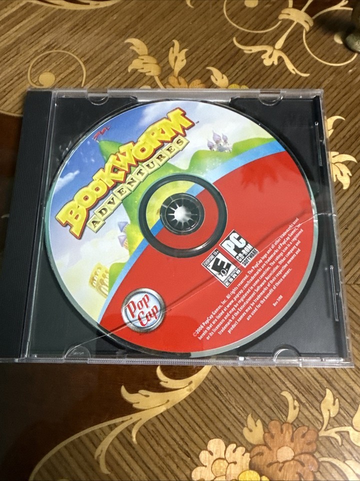 Pop Cap BOOKWORM ADVENTURES Computer Word Game (PC CD-ROM 2006) *READ ...