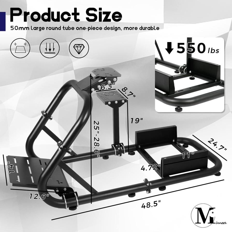 Used-Racing Simulator Cockpit Steering Wheel Mount For Logitech G29 ...