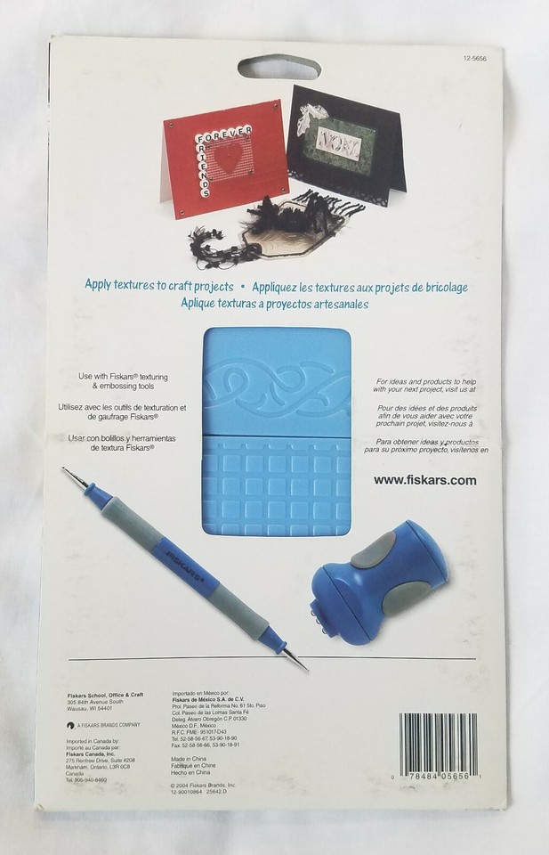 Fiskars Illusion Texture Plates w/ 4 Designs -Filigree Vines Netting ...