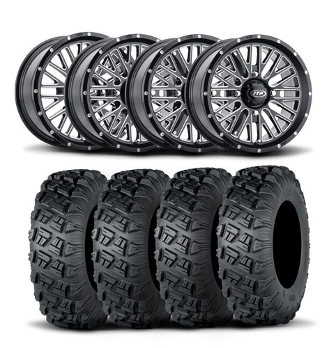 ITP Momentum 18" Machined Black Wheels And Versa Cross XTR Tires [33x10 ...