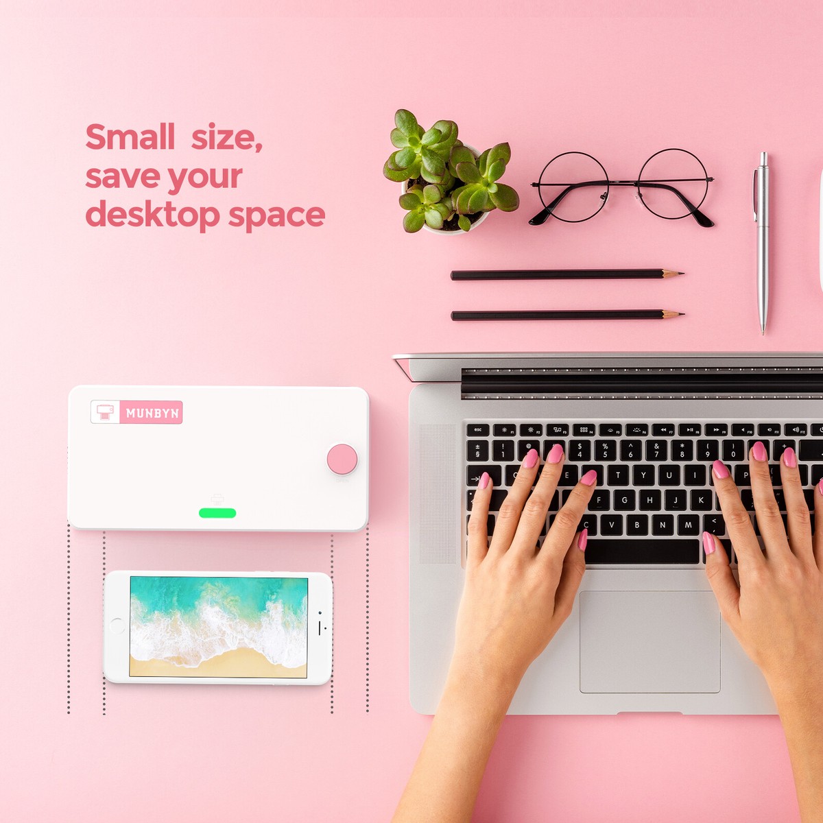 Pink Computer Printer