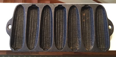 Vintage Black Cast Iron Cornbread Baking Pan Marked B | eBay