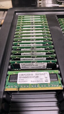 SEN06464S2CE1MT-30R Swissbit 512MB DDR2 667MHz PC2-5300 200pin SODIMM ...