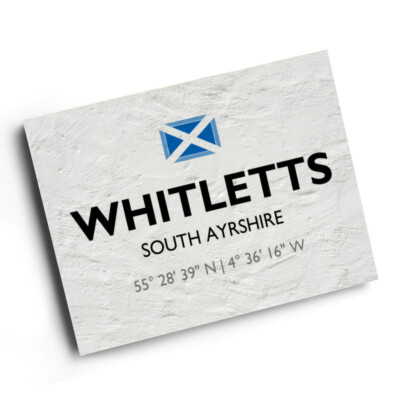 A3 PRINT - Whitletts, South Ayrshire, Scotland - Lat/Long NS3523 | eBay UK