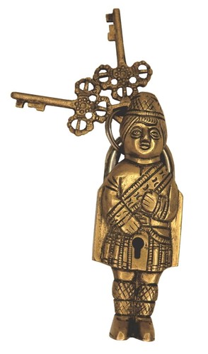 Handmade Brass Antique Door Lock Soldier Shape Vintage Style Functional ...
