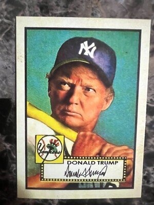 🎩 RARE 2024 DONALD TRUMP 1952 Topps Custom President Baseball Rookie ...