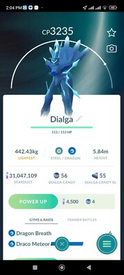 POKÉMON GO⭐Origin Form Dialga 30 Days Trade Or 1mil Stardust | eBay