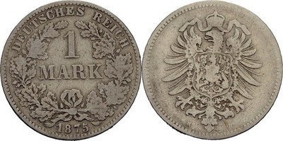 Deutsches Reich 1 Mark 1875 A Silber 5,3 g Original Münze #SAW257 | eBay.de