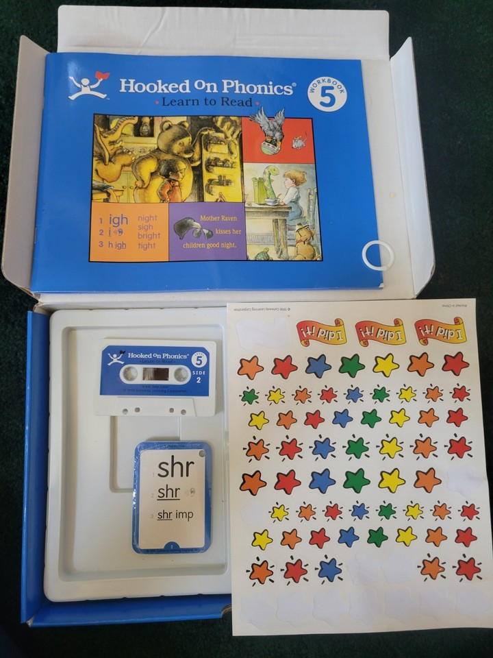 Hooked On Phonics Set of 5 Learn To Read Kits Books Tapes Cards ...