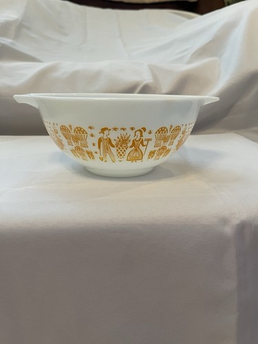 Vintage Pyrex 442 Mixing Bowl 1.5 QT – Amish Butterprint Orange Pumpkin ...