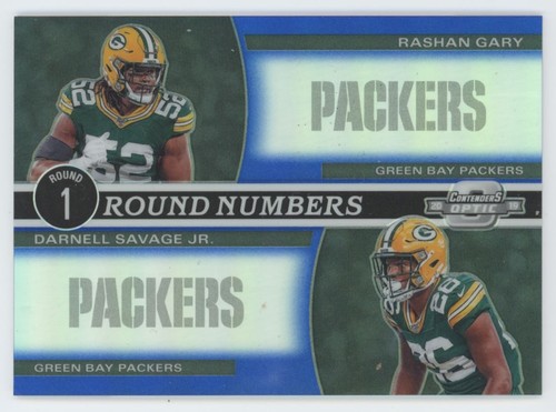 Rashan Gary Darnell Savage 2020 Panini Contenders Optic Blue Round ...