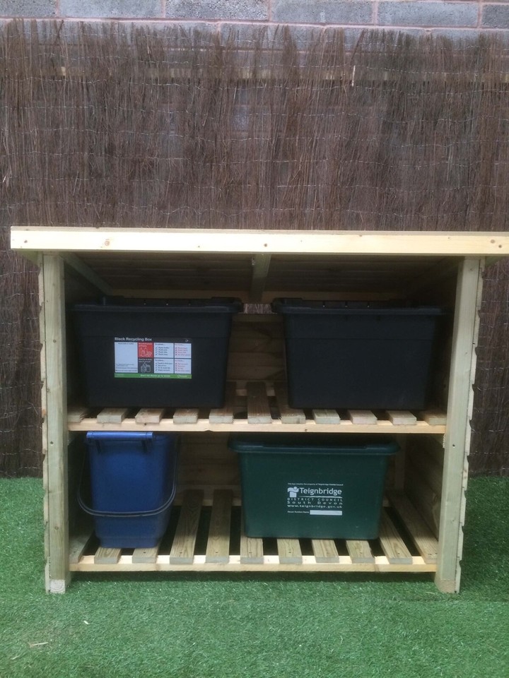 Emsworthy Recycle Box Store / Garden storage / Pent Shed | eBay UK