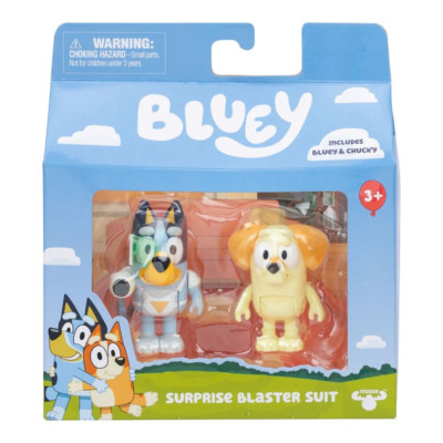 BLUEY SURPRISE BLASTER SUIT Figurines SET OF 2 TWO Brand New ON HAND in ...