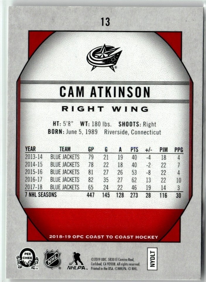 2018-19 OPC COAST TO COAST POLAR LIGHTS SSP CAM ATKINSON # 13 Rare BV | eBay