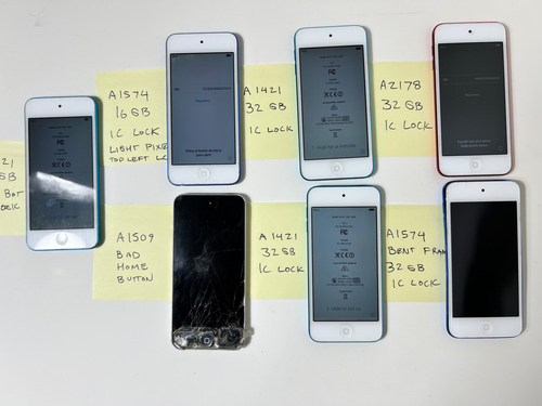 Lot of (9) Apple iPod Touch 5th 6th Gen A1421 A1574 A2178 A1509 FOR ...