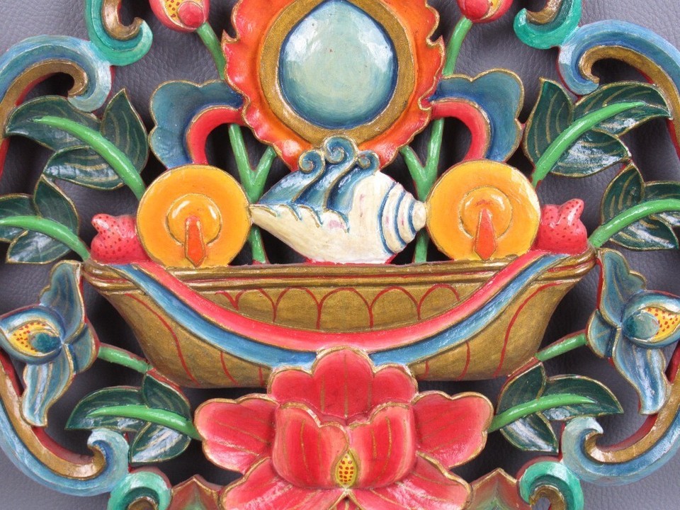 Wall decor vintage carved wooden frieze oriental art | eBay UK