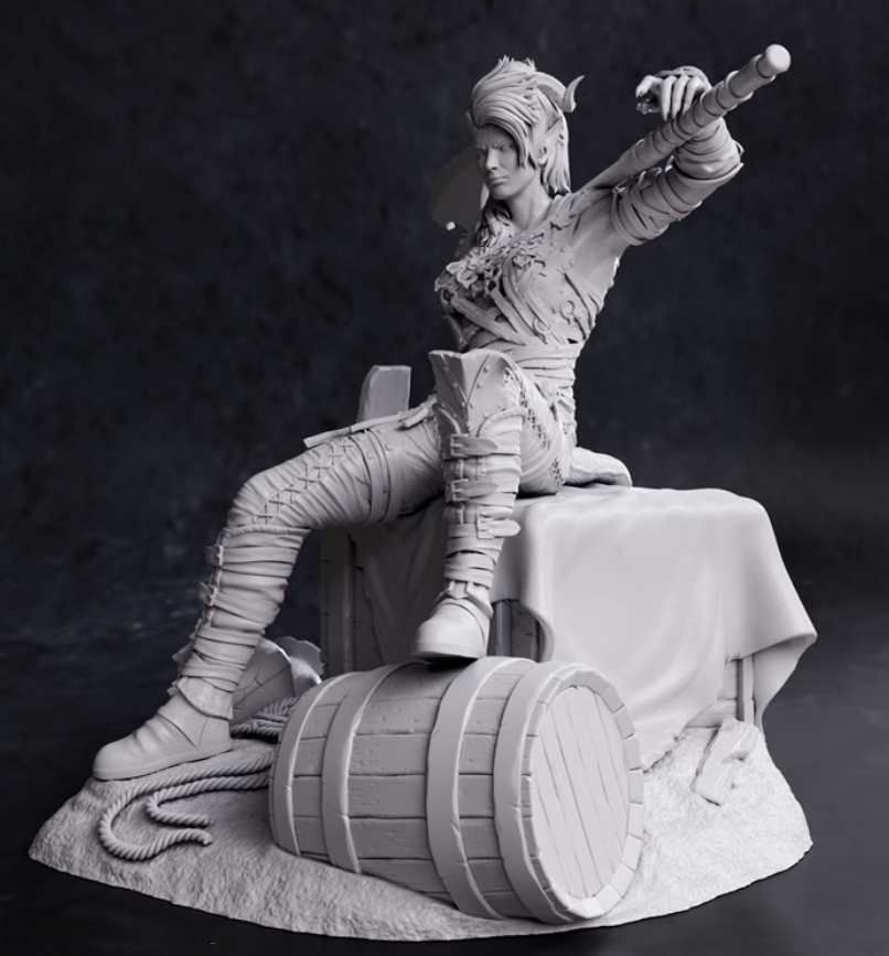 Anime Karlach 1/10 1/8 1/6 Figure Unpainted GK Model 3D Printed Blank ...