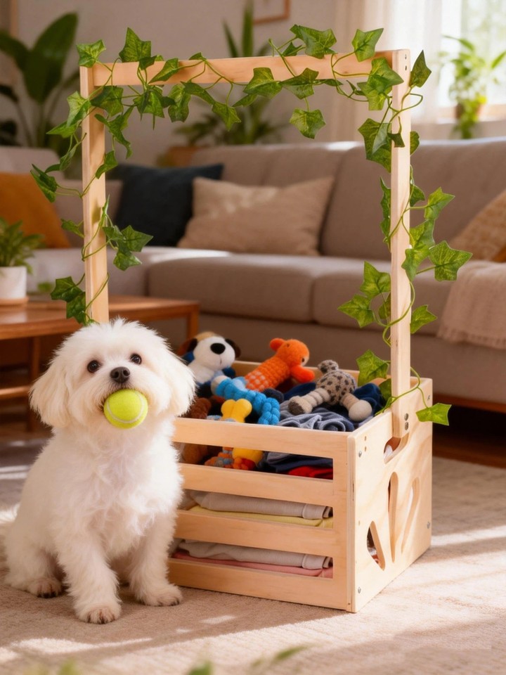 Wooden Baby Shower Crate Closet-Baby Shower Basket with Handle Hanger ...