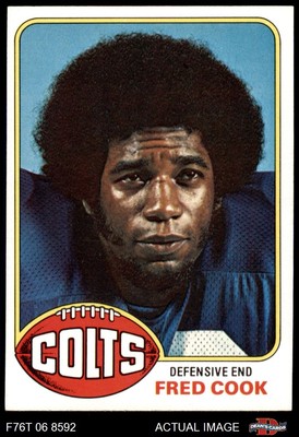 1976 Topps #503 Fred Cook Colts RC Southern Miss 7 - NM | eBay