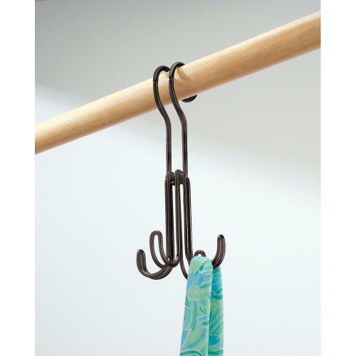 iDesign Classico Metal Over the Rod Hooks Closet Accessory Organizer ...