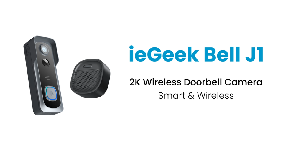 ieGeek Wireless Doorbell Camera 2K Video Doorbell with Chime Ringer ...