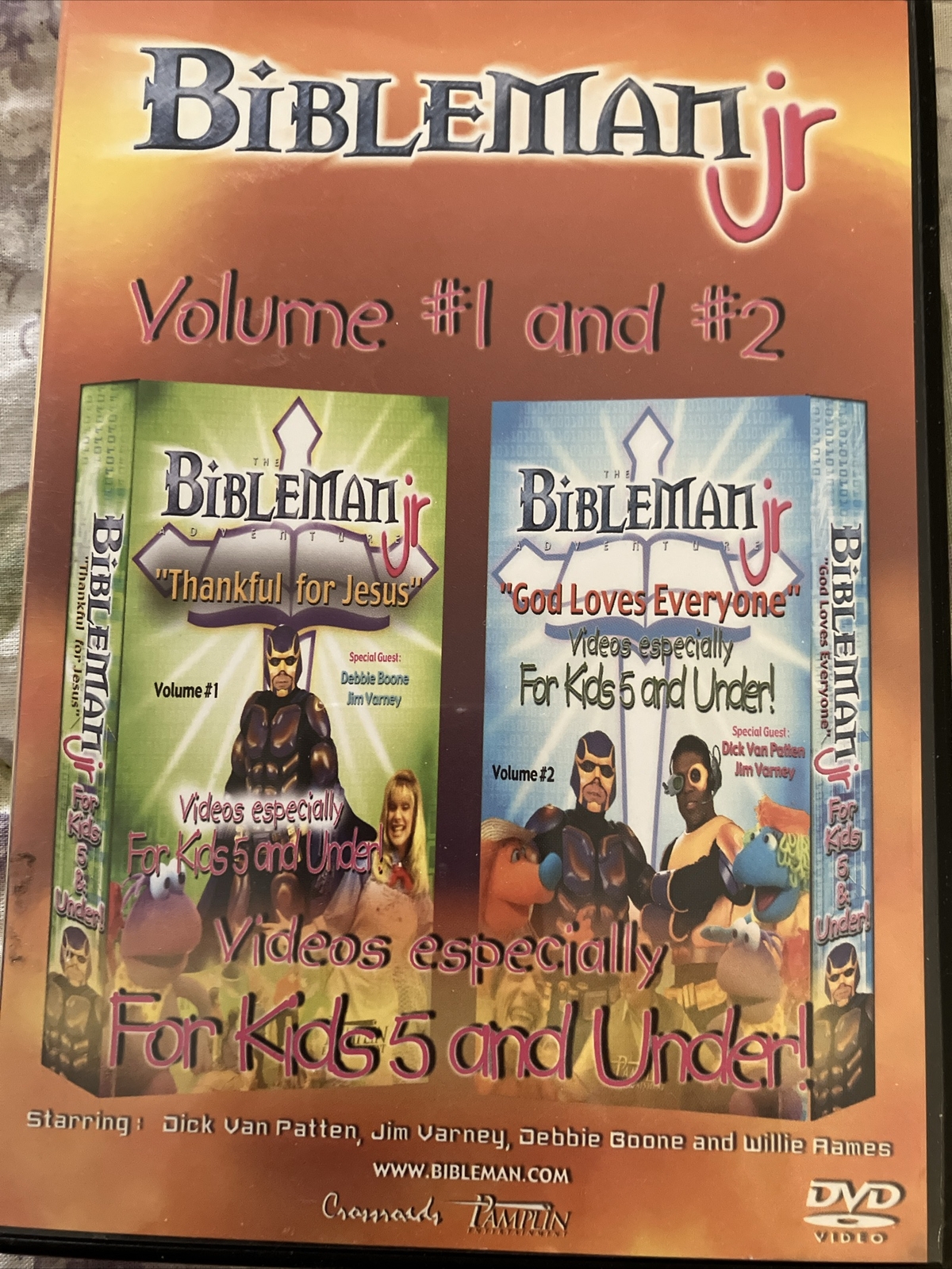 Bibleman Jr Volume 1 & 2 Thankful for Jesus God Loves Everyone DVD for ...