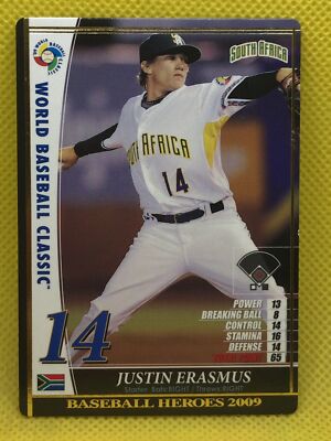 JUSTIN ERASMUS WBC KONAMI CARD 2009 Baseball Japanese rare F/S | eBay