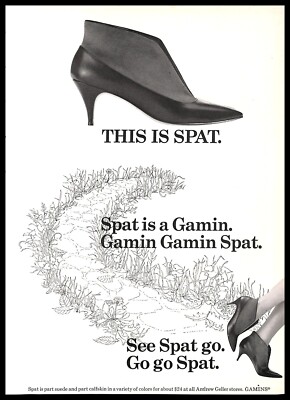 1964 Gamins Spat Shoes Vintage PRINT AD Footwear Fashion Style | eBay
