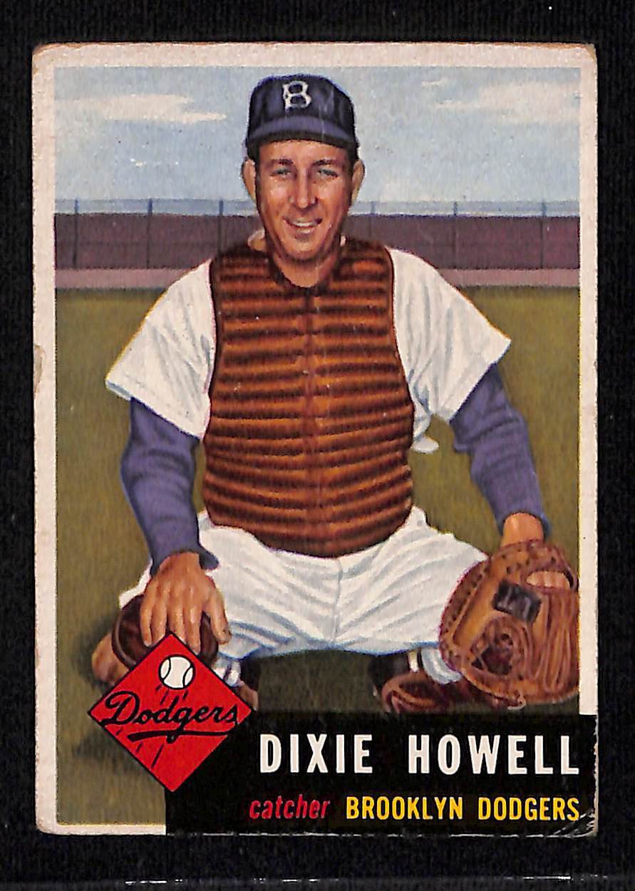 1953 Topps #255 Dixie Howell - Dodgers - VG+ Crease - Low Grade | eBay
