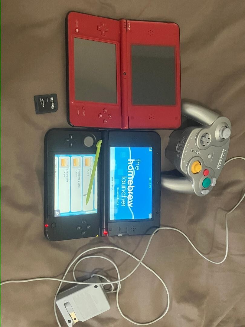 DS Bundle: one CFW 3DS, a red DSi XL and BONUS GameCube wavebird ...